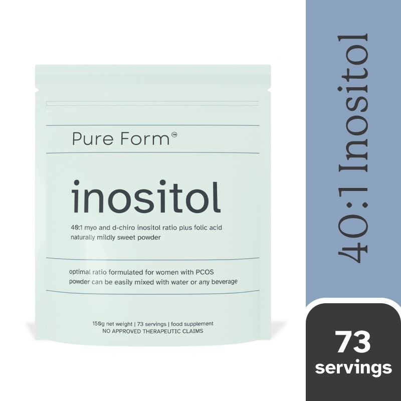 PURE FORM, PURE FORM Inositol 40:1 Myo and D-chiro Folic Acid Naturally Mildly Sweet Powder 150g ...